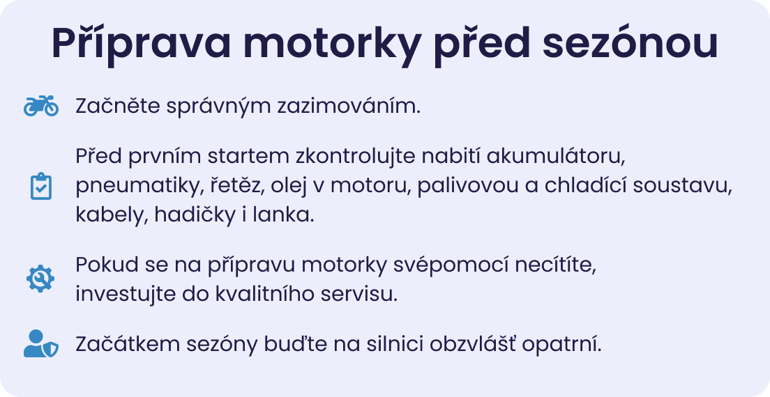 Jak připravit motorku před sezónou?